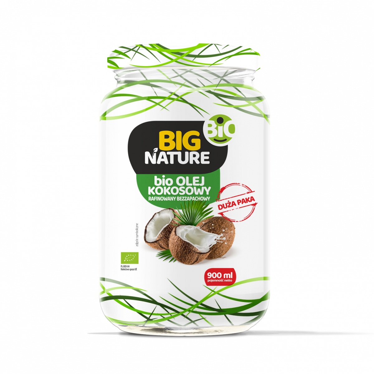 Big Nature Olej Kokosowy Extra Virgin BIO 900ml PROMOCJA! - Biomondo.pl